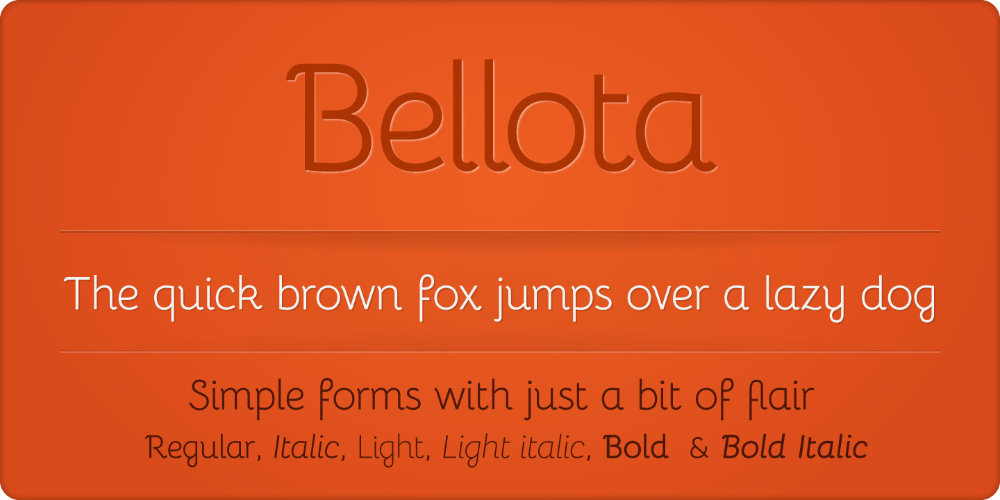 GitHub - kemie/Bellota-Font: An ornamented Sans Serif font family